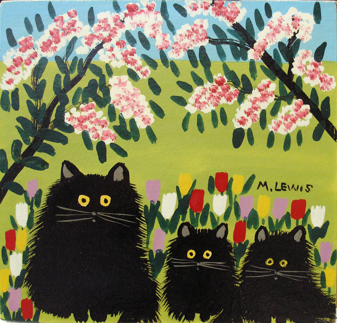 Black Cat and Kittens – Maud Lewis