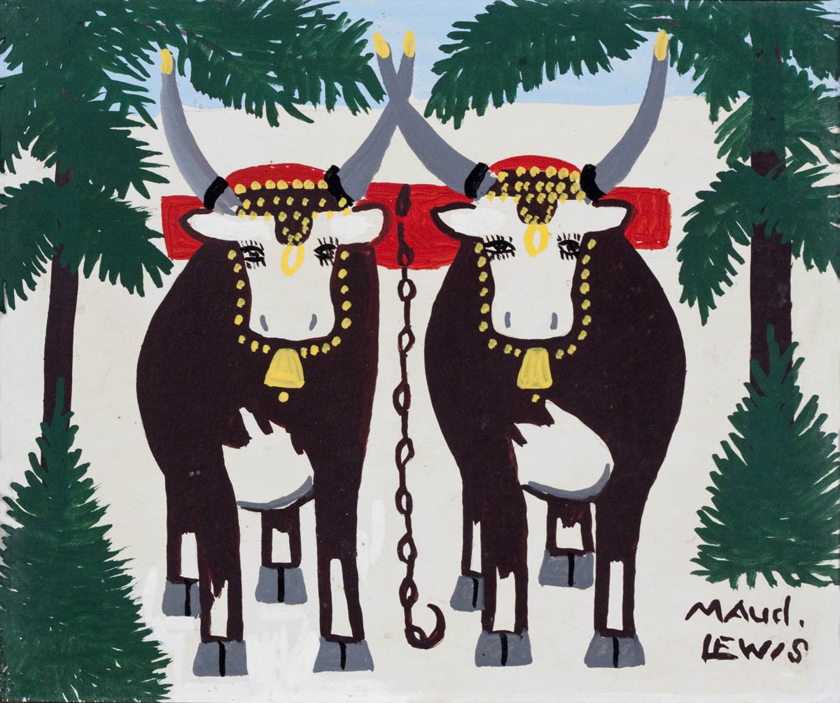 Ox Team in Winter #3 – Maud Lewis